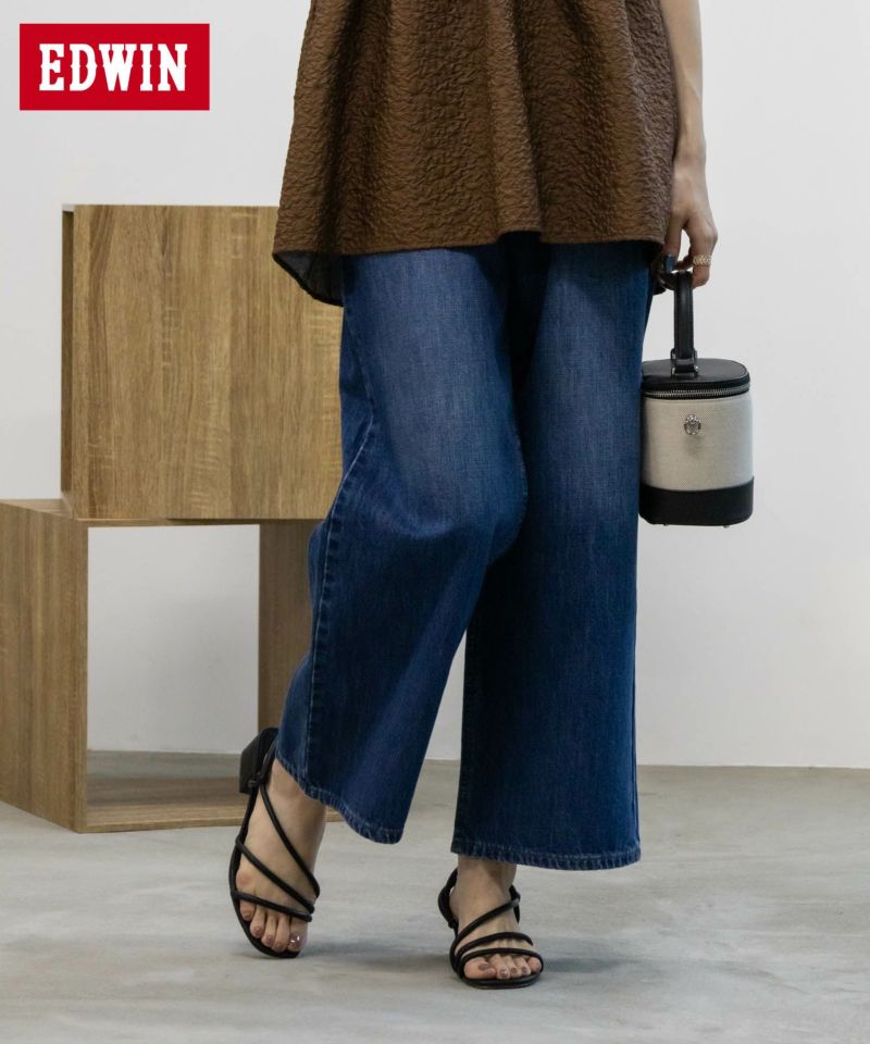EDWIN essentials ローウエストワイドパンツ レディース