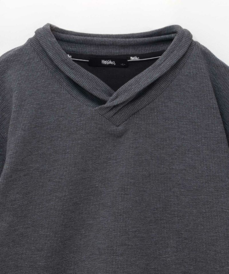 MOSSIMO ドレープネックロングTシャツ メンズ MOSSIMO ドレープネックロングTシャツ メンズ